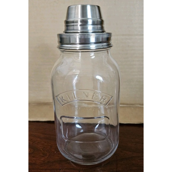 Dining | Kilner Mason Jar Cocktail Martini Shaker Mixer Shot Lid ...